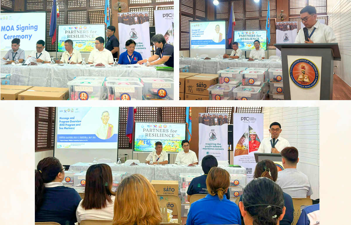 DepEd SDO San Pedro City signs up for PTC RISE and Sea Mariners | PTC